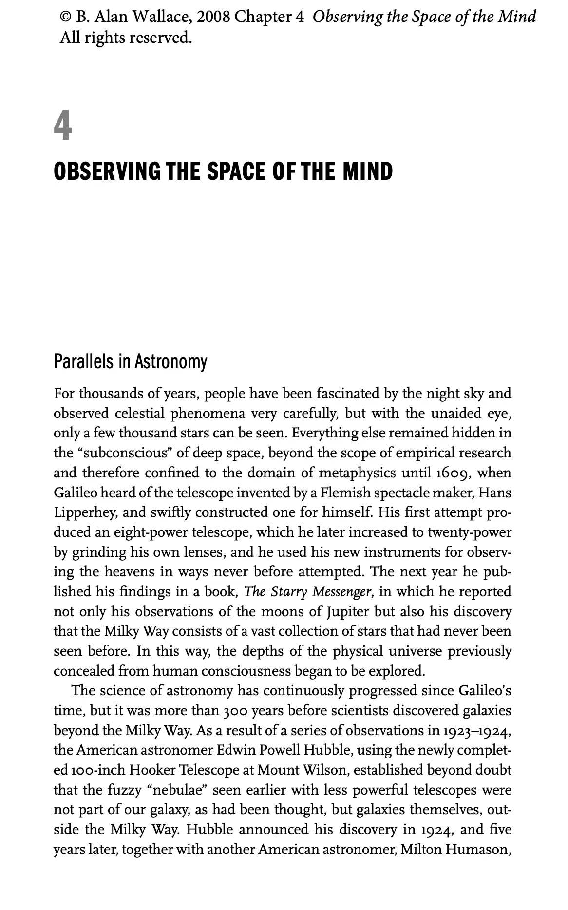 Observing the Space of the Mind - Center for Contemplative Research